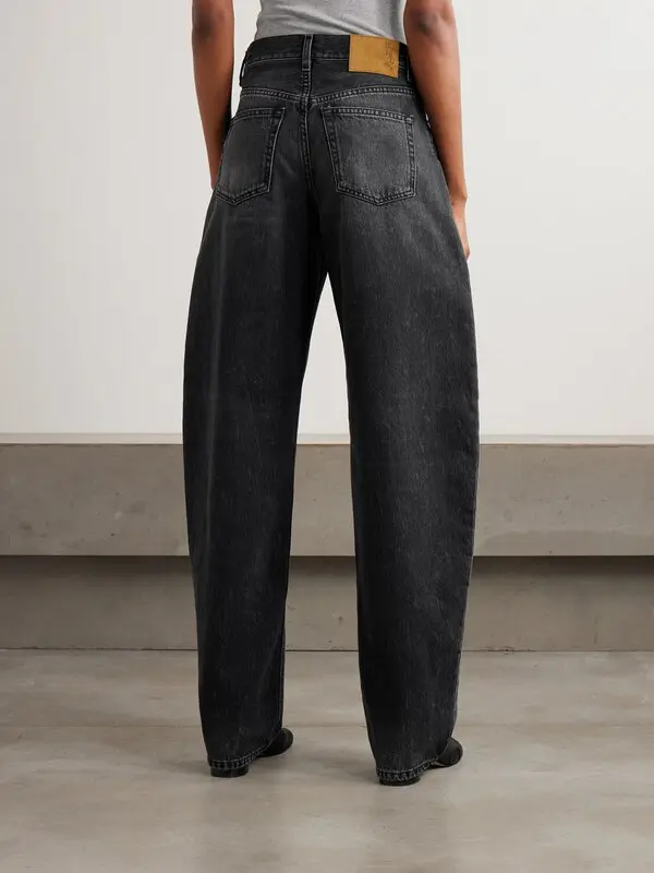 HAIKURE Bibi Mid-rise Barrel-leg Jeans - Black