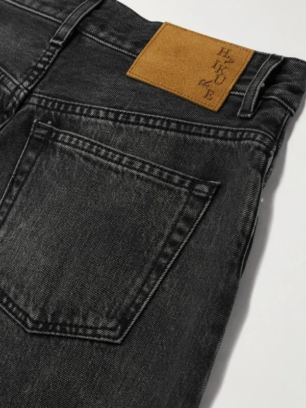 HAIKURE Bibi Mid-rise Barrel-leg Jeans - Black