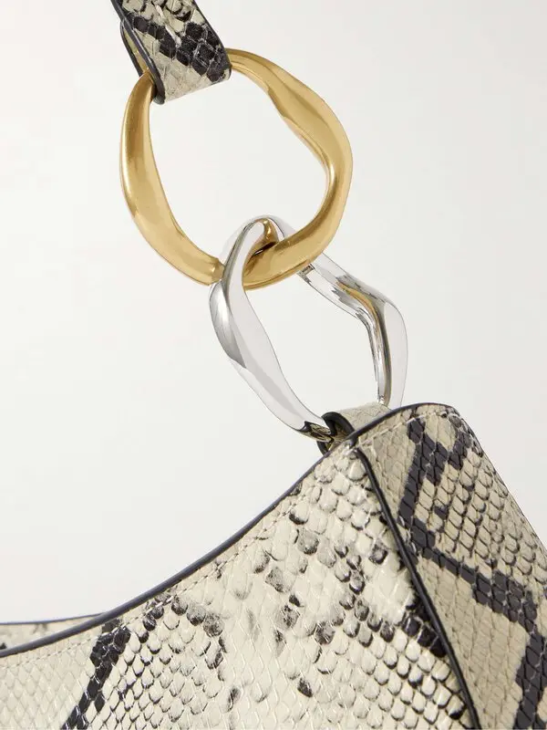 Staud Ollie Snake-effect Leather Shoulder Bag - Snake Print