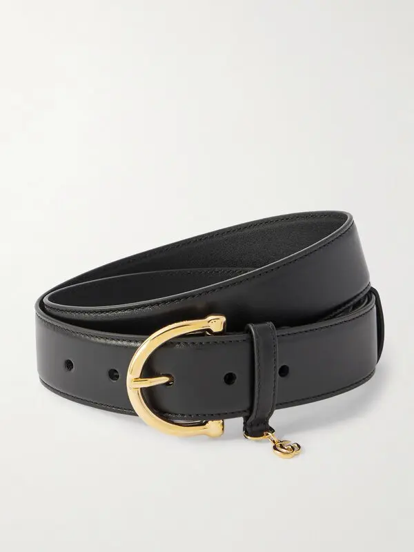 Gucci Embellished Leather Belt - Black
