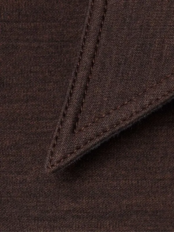 Gucci Wool-blend Jersey Shirt - Dark Brown