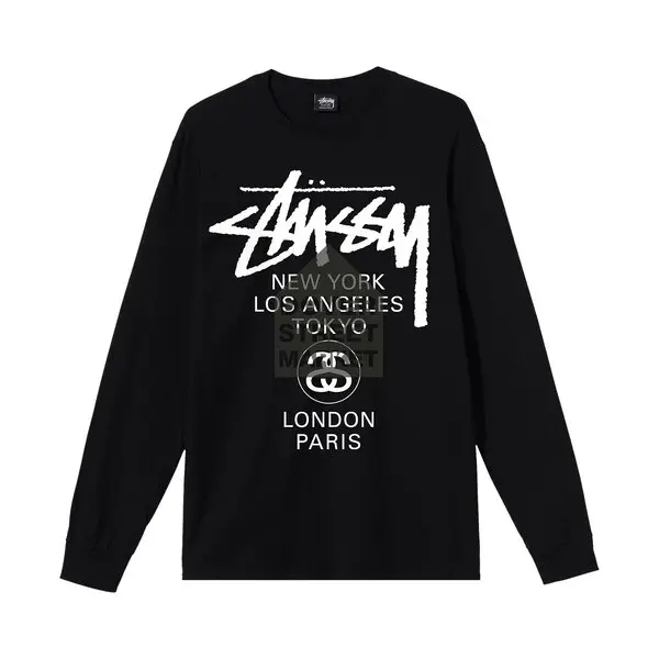 StÜssy X Dover Street Market World Tour Long-sleeve Tee - Black