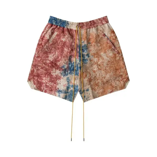Rhude Peace Camo Linen Shorts - Orange