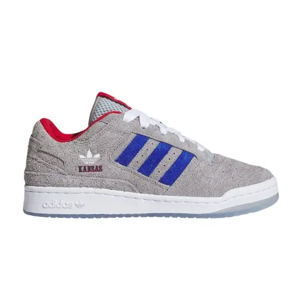Adidas Ncaa X Forum Low 'kansas 2025' Sneakers - Grey