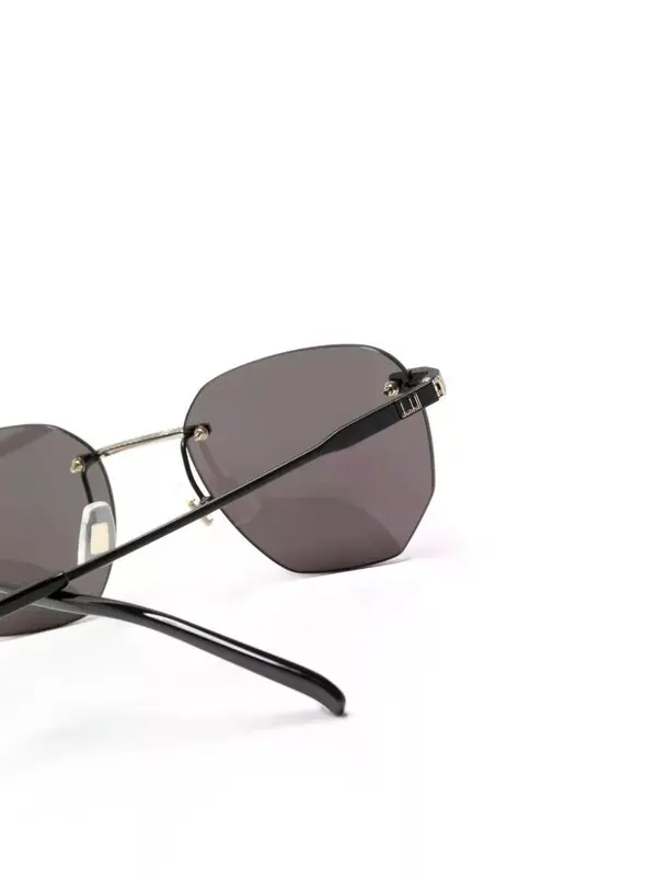 Dunhill Geometric Rimless Sunglasses - Black