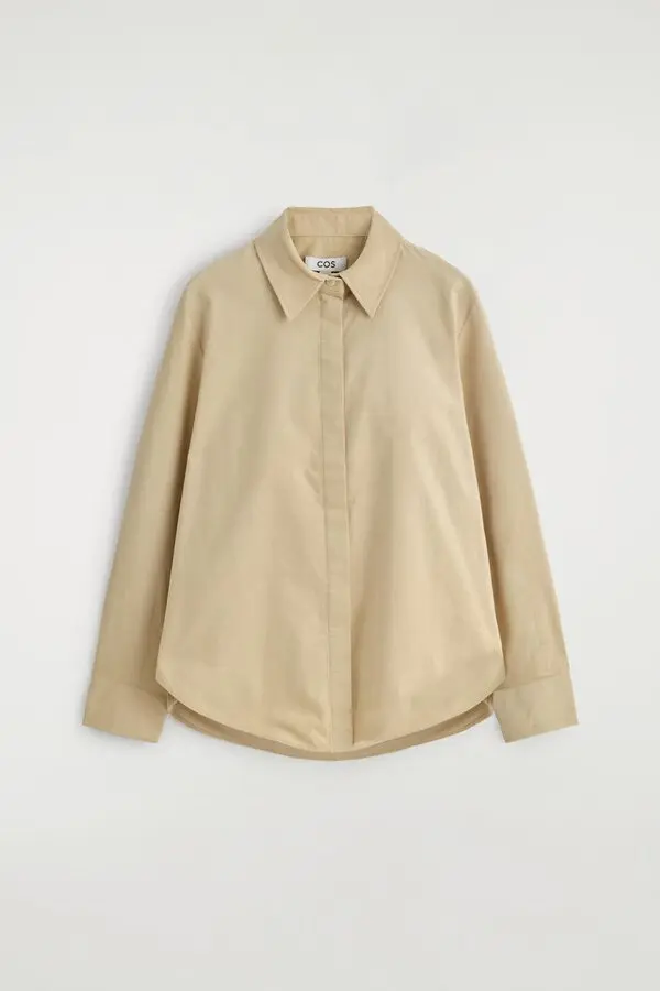 Cos Cotton Corduroy Shirt - Beige
