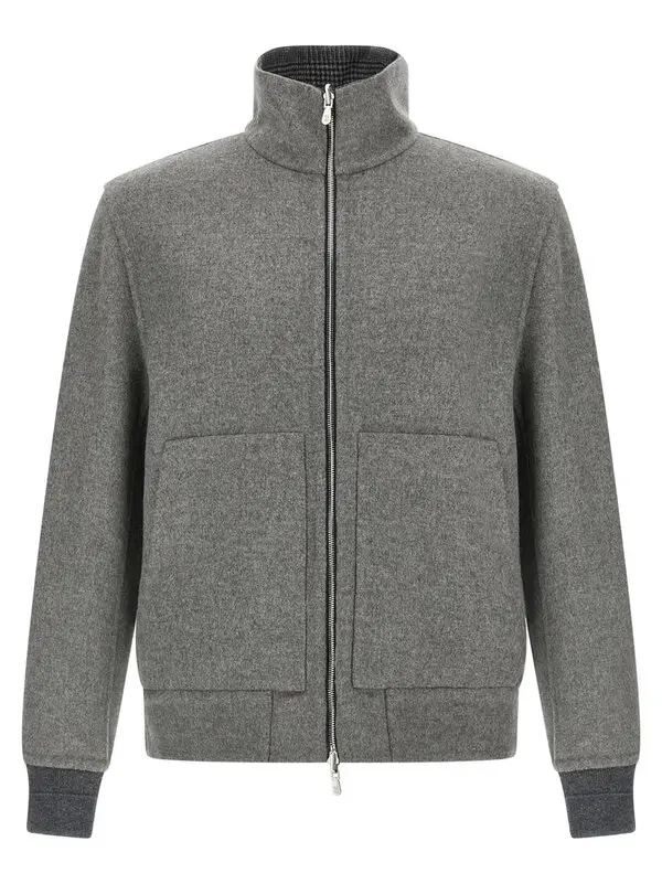 Brunello Cucinelli Cashmere Reversible Bomber Jacket