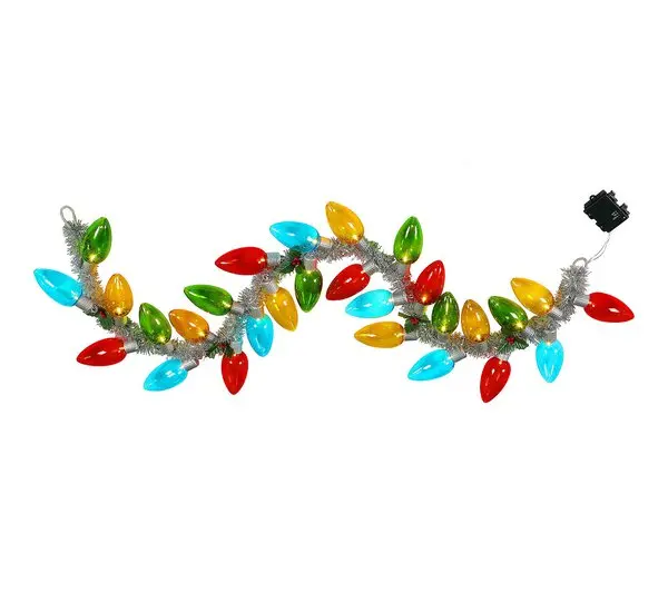 MR. CHRISTMAS 70in Retro C9 Bulb Garland - One-color
