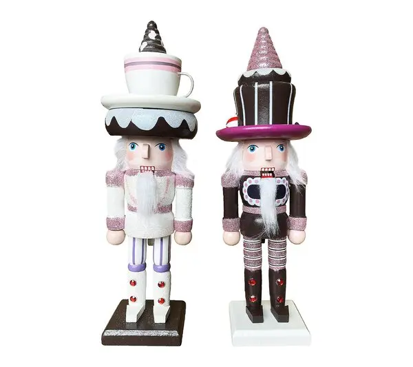 SANTA'S WORKSHOP 10' Dessert Time Nutcrackers, Set Of 2