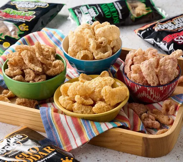 PORK KING GOOD Bags Seasoned Pork Rinds Party Pack - One-color