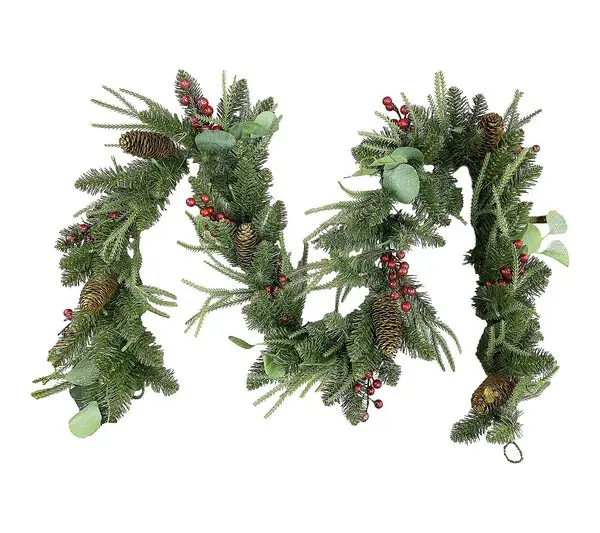 SANTA'S WORKSHOP 5ft Mixed Pine & Berry Garland