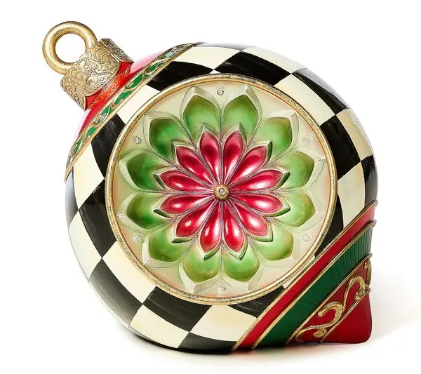 MACKENZIE-CHILDS Reflector Illuminated Medium T Rophy Ornament - One-color