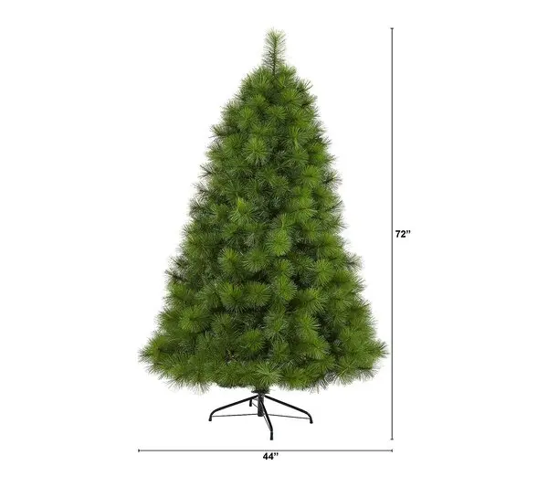 NEARLY NATURAL 6' Green Scotch Pine Artificial Tree W/ Lights