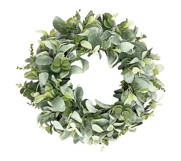 SANTA'S WORKSHOP 24in Mixed Greenery & Eucalypt Us Wreath