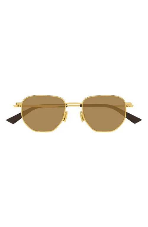 Bottega Veneta 52mm Sunglasses - Gold