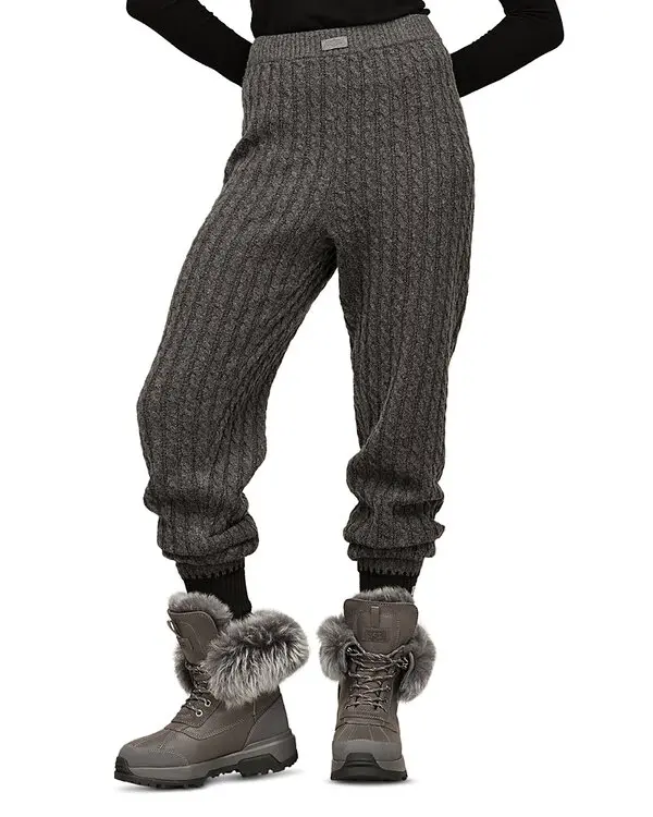 UGG Lorelai Cable Knit Pants - Charcoal Heather
