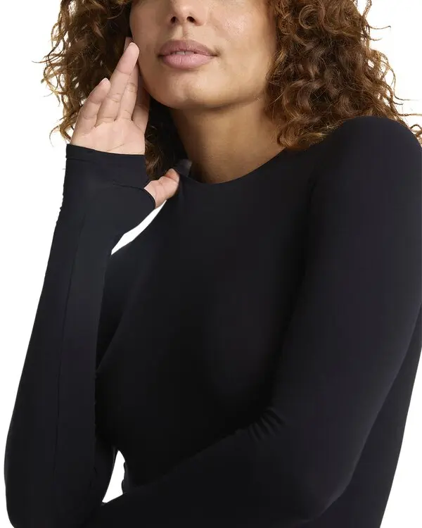 Commando Long Sleeve Bodysuit - Black