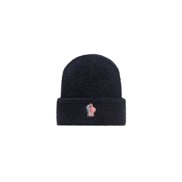 Moncler Teddy Fleece Beanie - Blue