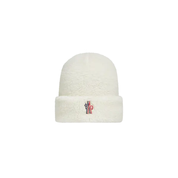 Moncler Teddy Fleece Beanie - White
