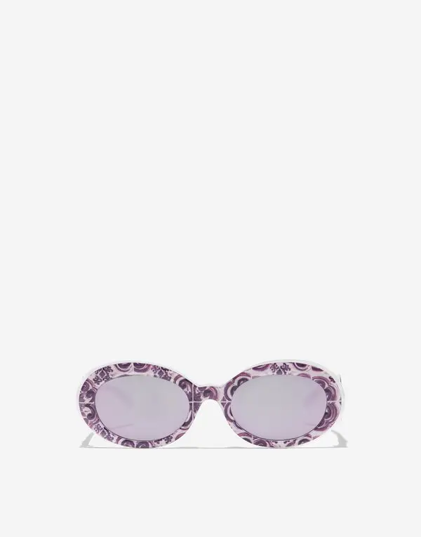 Dolce & Gabbana Maiolica Print Sunglasses - Violet Maiolica Print