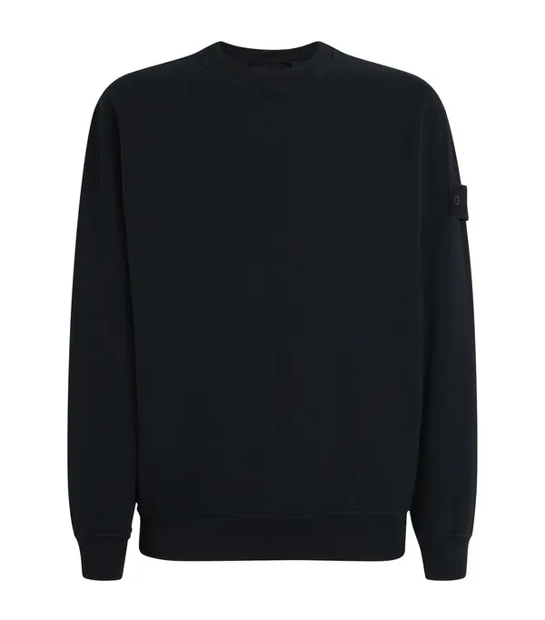 Stone Island Stretch Organic Cotton Ghost Sweatshirt - Navy