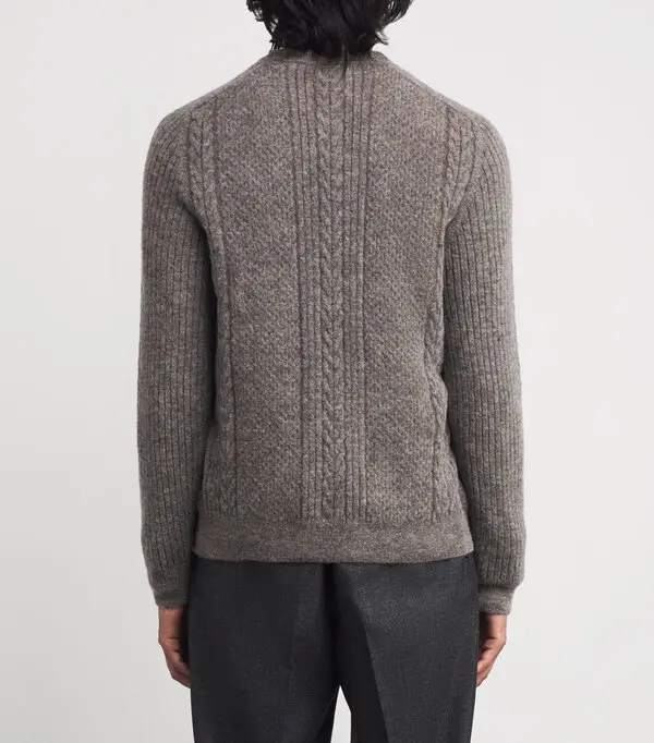 Pal Zileri Alpaca-blend Cable-knit Sweater