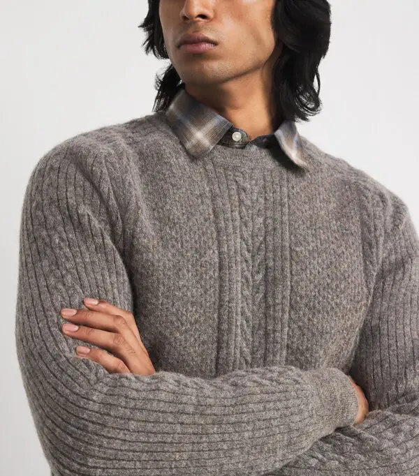 Pal Zileri Alpaca-blend Cable-knit Sweater