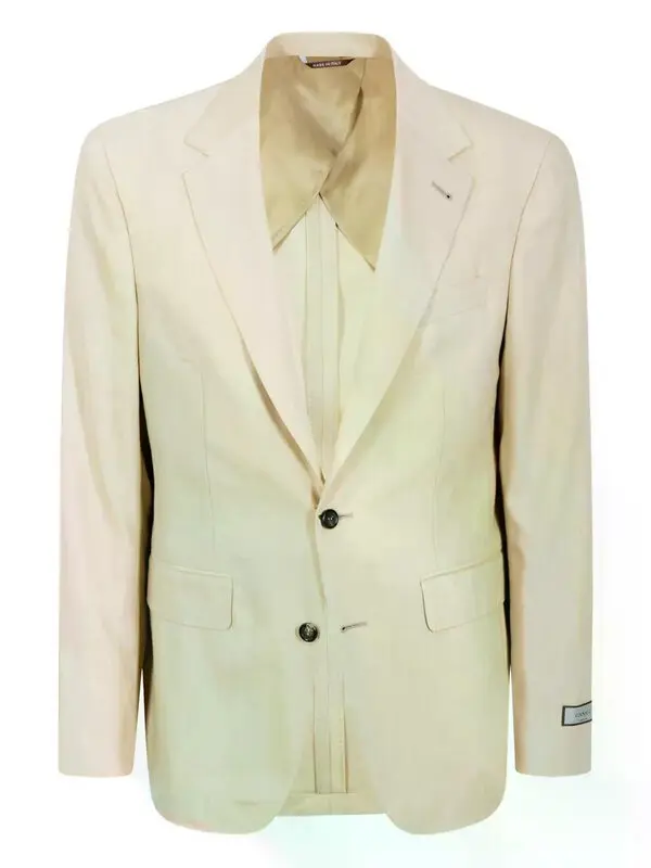 Canali Logo-appliqué Single-breasted Suit - Neutrals