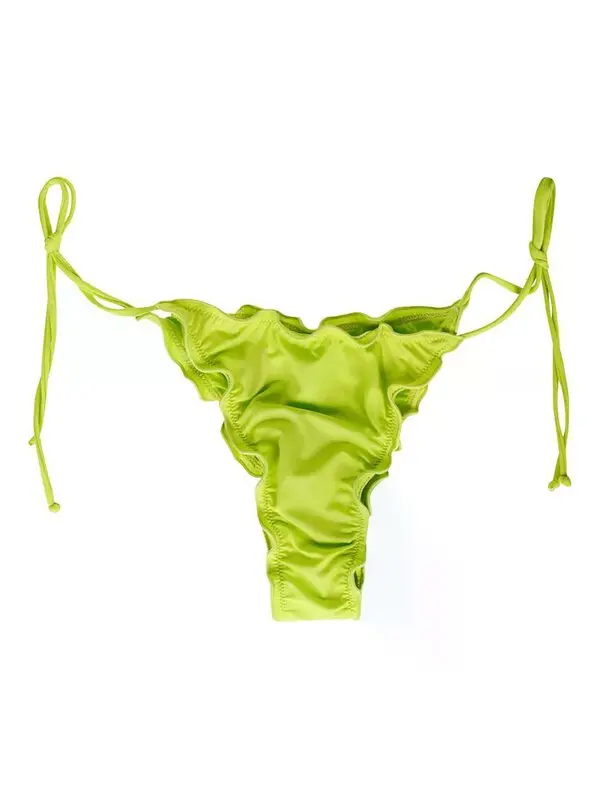 MC2 SAINT BARTH Adjustable-lace Bikini Bottom - Green