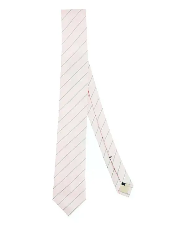ERRICO FORMICOLA Striped Silk Neck Tie - Pink