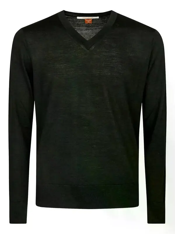 Alpha Industries V-neck Wool Sweater - Black