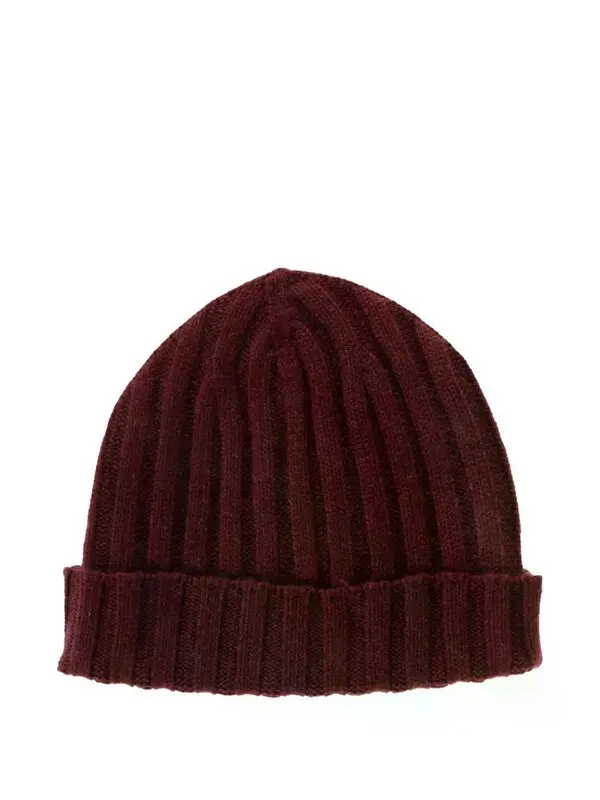 Alpha Industries Ribbed Turn-up Beanie - Red