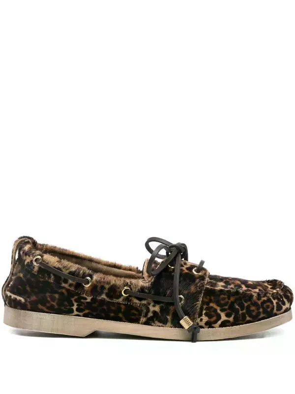 GOLDEN GOOSE Leopard-print Boat Shoes