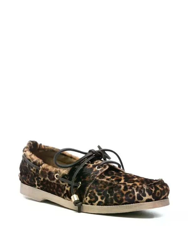 GOLDEN GOOSE Leopard-print Boat Shoes