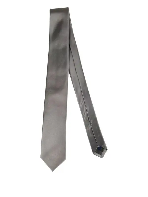 ERRICO FORMICOLA Silk Neck Tie - Silver