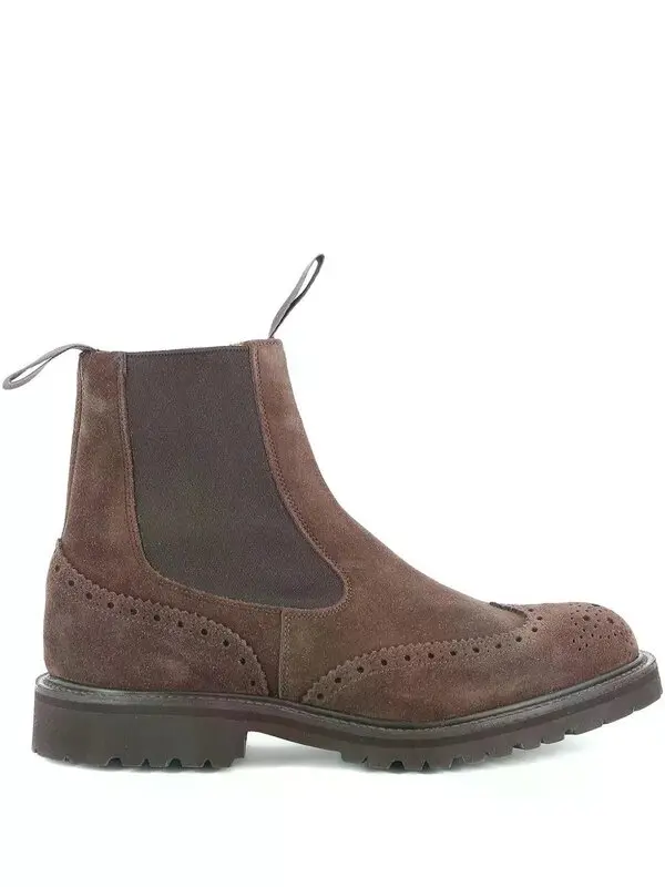 TRICKER'S Henry Brogue Chelsea Boots - Brown