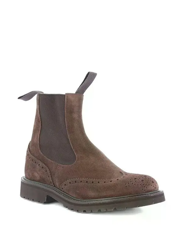 TRICKER'S Henry Brogue Chelsea Boots - Brown