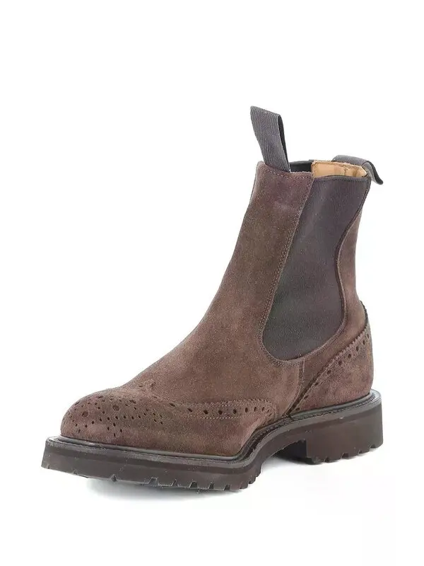 TRICKER'S Henry Brogue Chelsea Boots - Brown