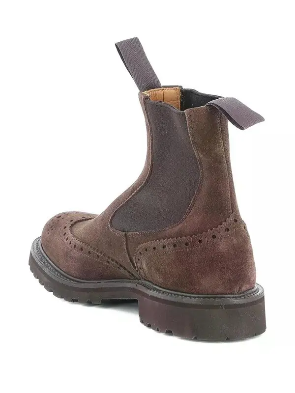 TRICKER'S Henry Brogue Chelsea Boots - Brown