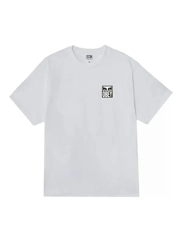 Obey Logo-print Short-sleeve T-shirt - White
