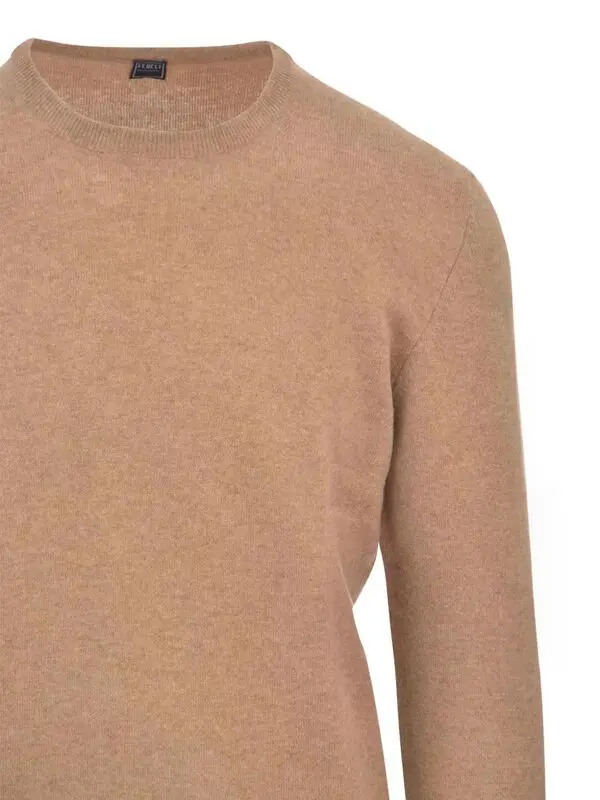 Fedeli Crew-neck Cashmere Sweater - Brown