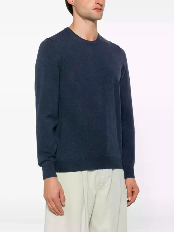 Fedeli Crew-neck Cashmere Sweater - Blue