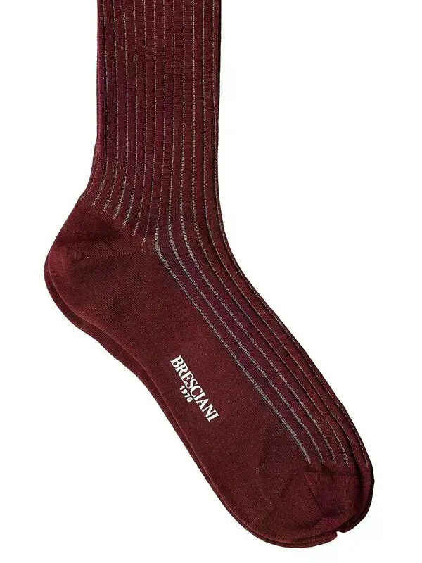 BRESCIANI Ribbed Socks With Metallic Detailing