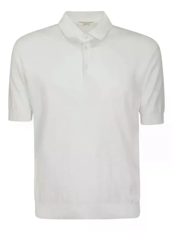 FILIPPO DE LAURENTIIS Short-sleeve Button Polo Shirt - Neutrals