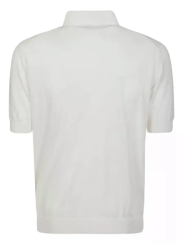 FILIPPO DE LAURENTIIS Short-sleeve Button Polo Shirt - Neutrals