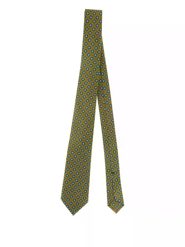 PETRONIUS 1926 Floral-print Neck Tie - Green