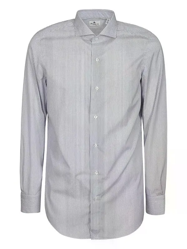 FINAMORE 1925 Striped Cotton Shirt - White
