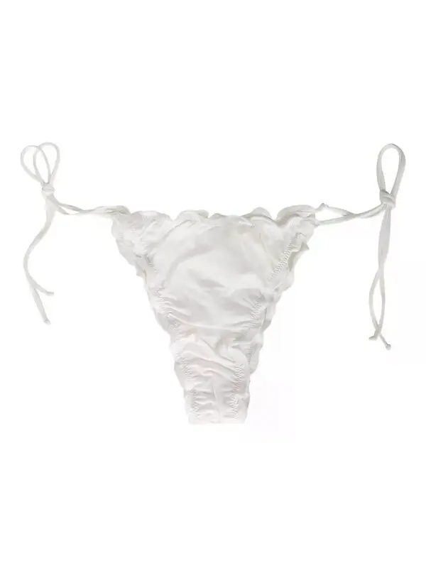 MC2 SAINT BARTH Ruffled Lace Swim Briefs - White