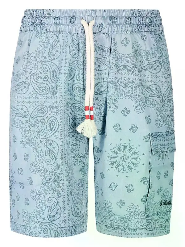 MC2 SAINT BARTH Paisley-print Shorts - Blue