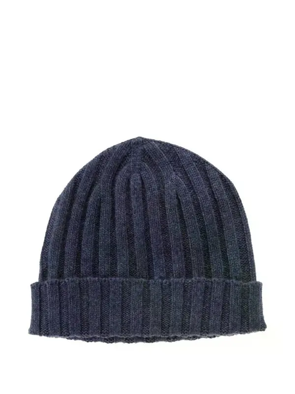 Alpha Industries Ribbed Cashmere Beanie - Blue